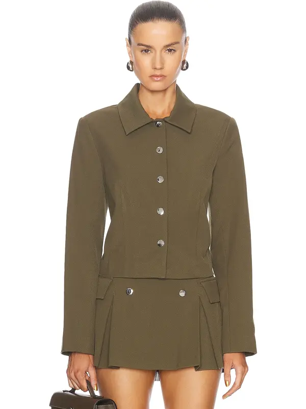 Staud Marino Jacket - Sergeant Green