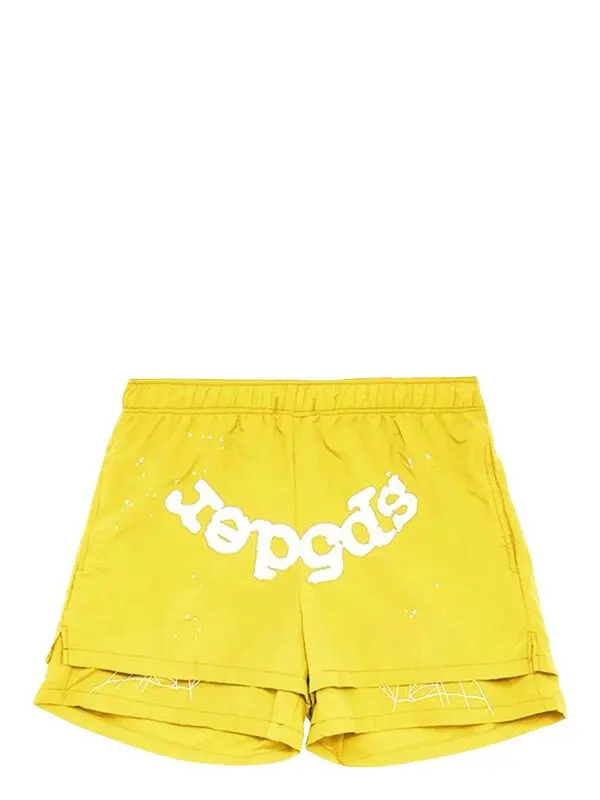 SP5DER Logo Sweatshorts - Yellow