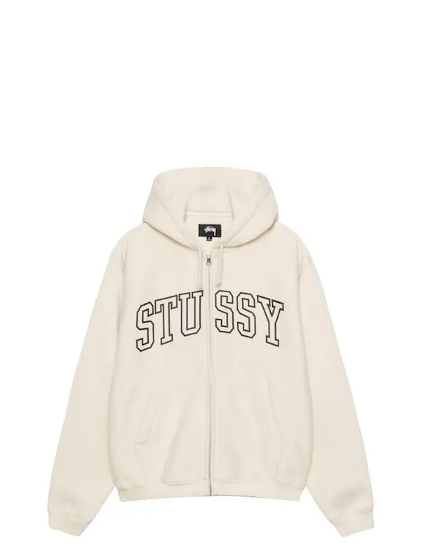 StÜssy Outline Zip Hoodie - Ivory