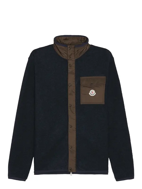 Moncler Zip Up Cardigan - Blue