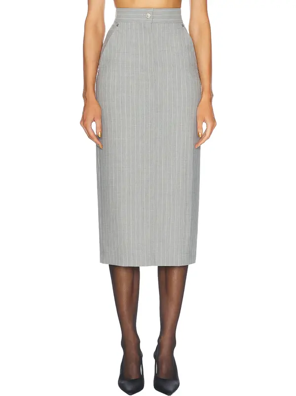 Moschino Midi Skirt - Multi Grey