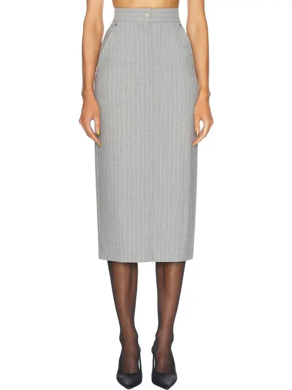 Moschino Midi Skirt - Multi Grey