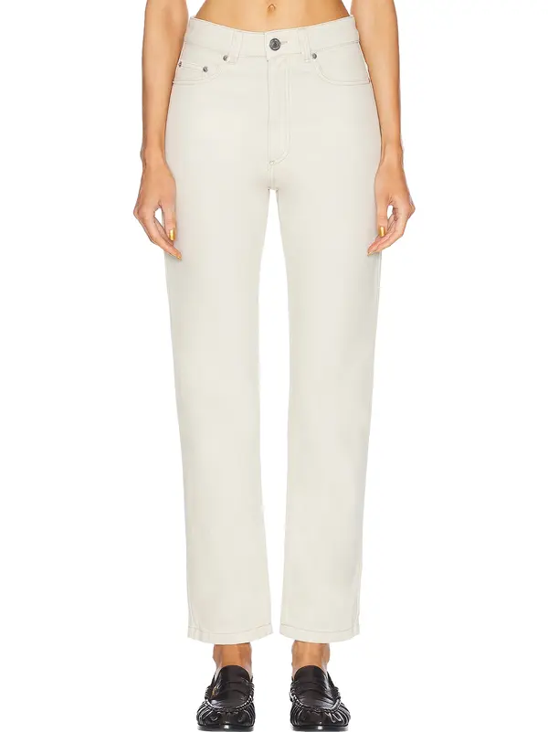 Ami Straight Leg Jeans - Off White