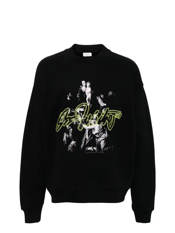 Off-White Graphic Print Sweatshirt - Black