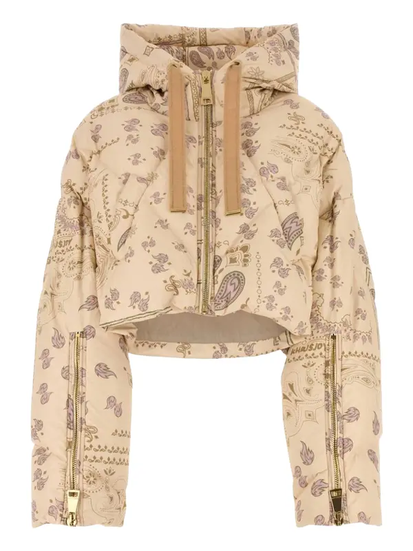 Khrisjoy Paisley Print Down Jacket - Neutrals