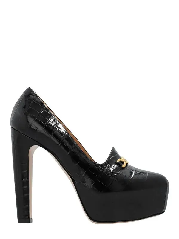 TOM FORD 135mm Whitney Croc-embossed Platform Pumps - Black