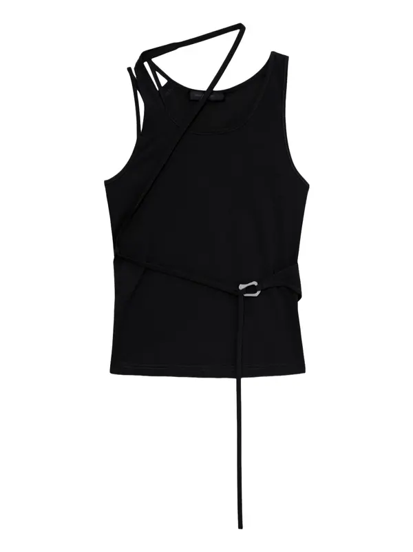 HELIOT EMIL Strap-detail Draped Top - Black