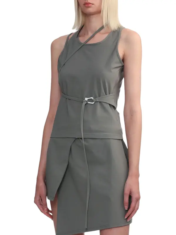 HELIOT EMIL Strap-detail Draped Top - Green