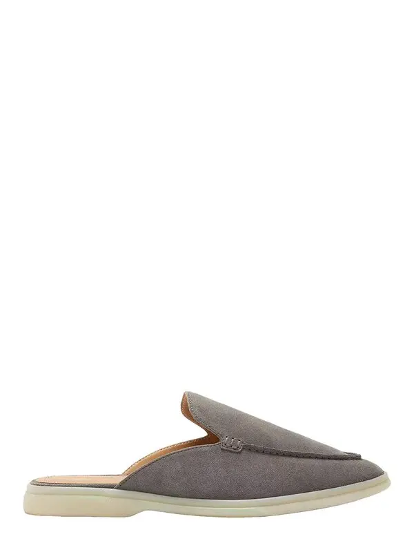 SCAROSSO Suede Slippers - Grey