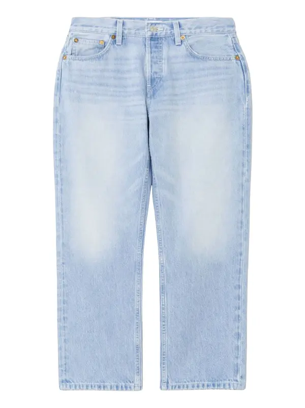 RE/DONE Straight Crop Jeans - Blue