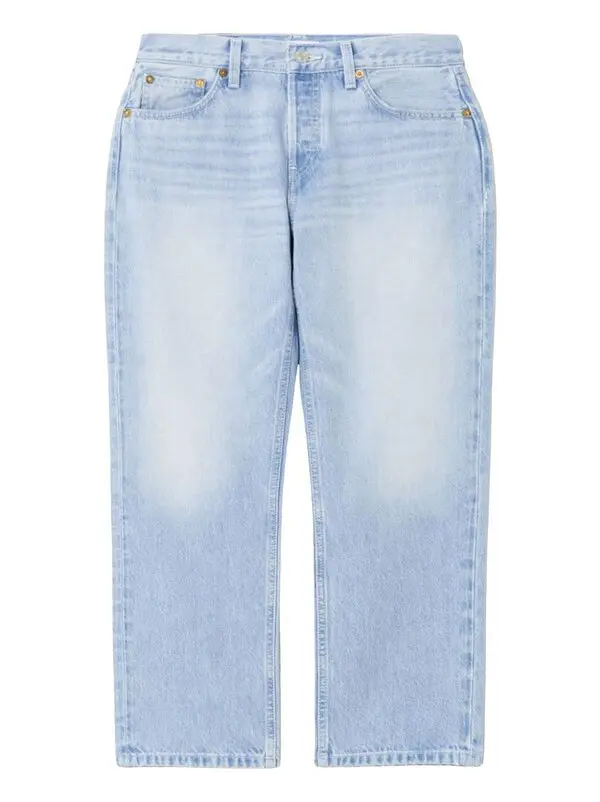 RE/DONE Straight Crop Jeans - Blue