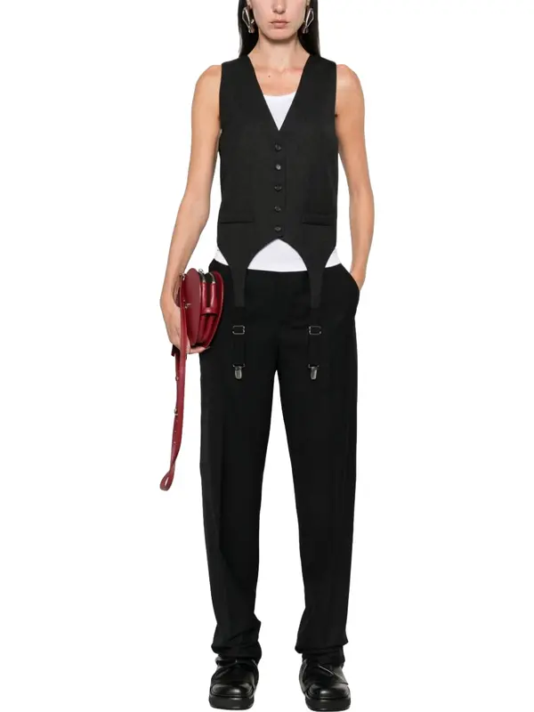 Moschino High-waist Tailored Trousers - Black