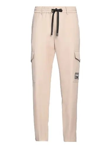 Versace Solid Color Straight Leg Pants - Beige