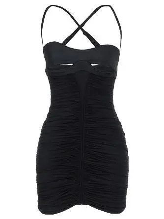 MUGLER Mini Bodycon Dress - Black
