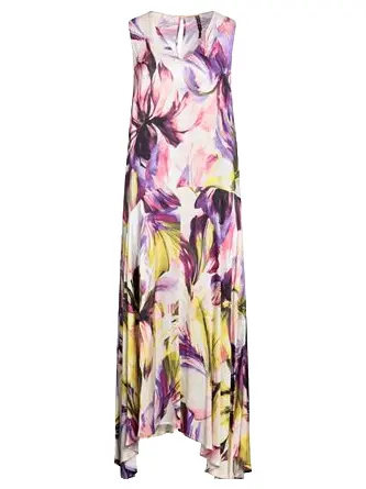 MANILA GRACE Midi Floral-print Dress - Pink