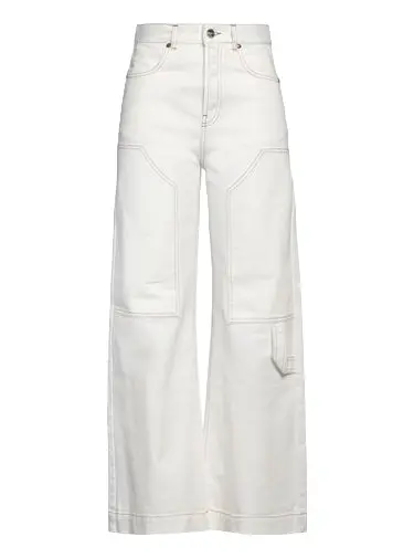 Erika Cavallini Cotton Wide-leg Jeans - White