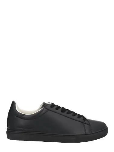 Armani Exchange Bovine Leather Lace-up Sneakers - Black