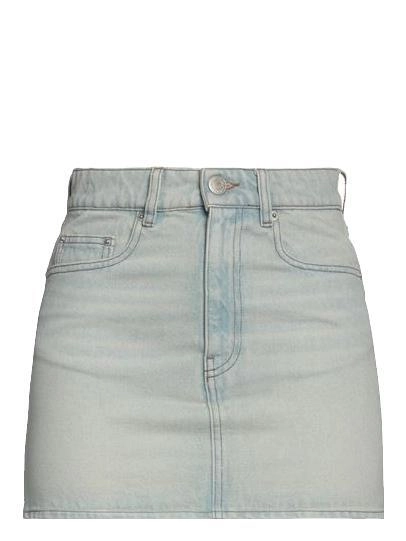 AMI Paris Cotton Denim Skirt - Blue