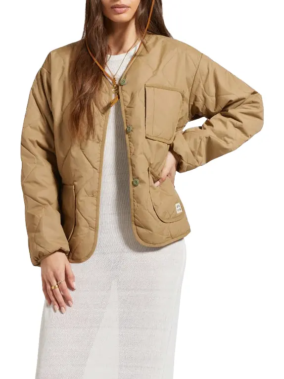 Brixton Delilah Quilted Jacket - Khaki