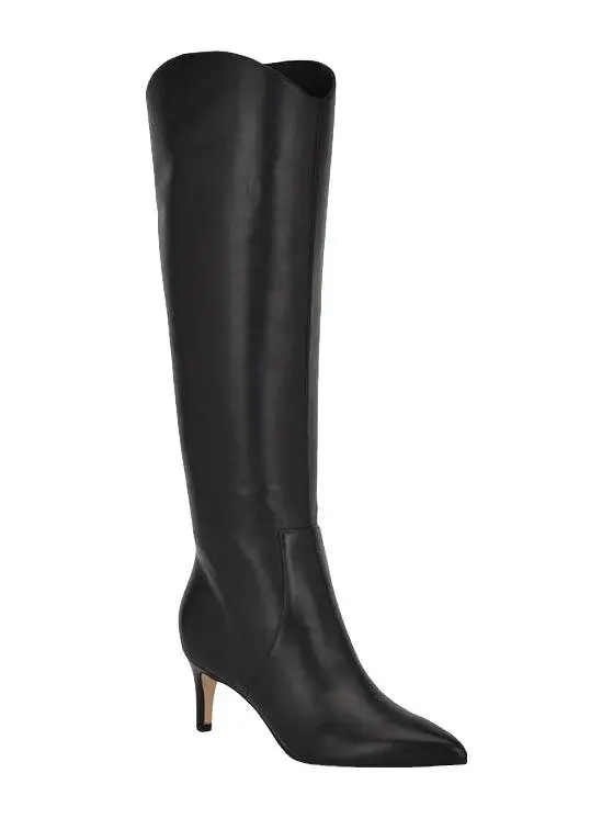 Nine West Sirena Pointed Toe Knee High Boots - Black