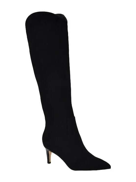 Nine West Sirena Pointed Toe Knee High Boots - Black/black