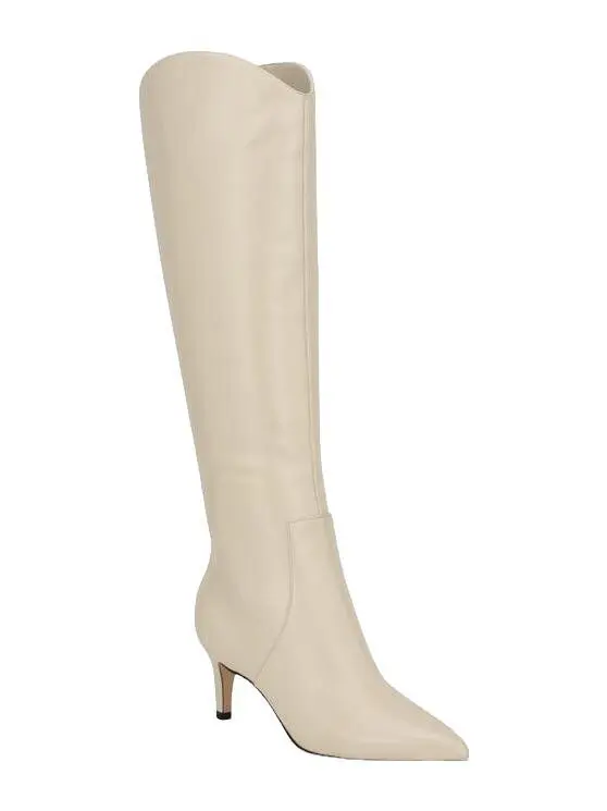 Nine West Sirena Pointed Toe Knee High Boots - Ivory