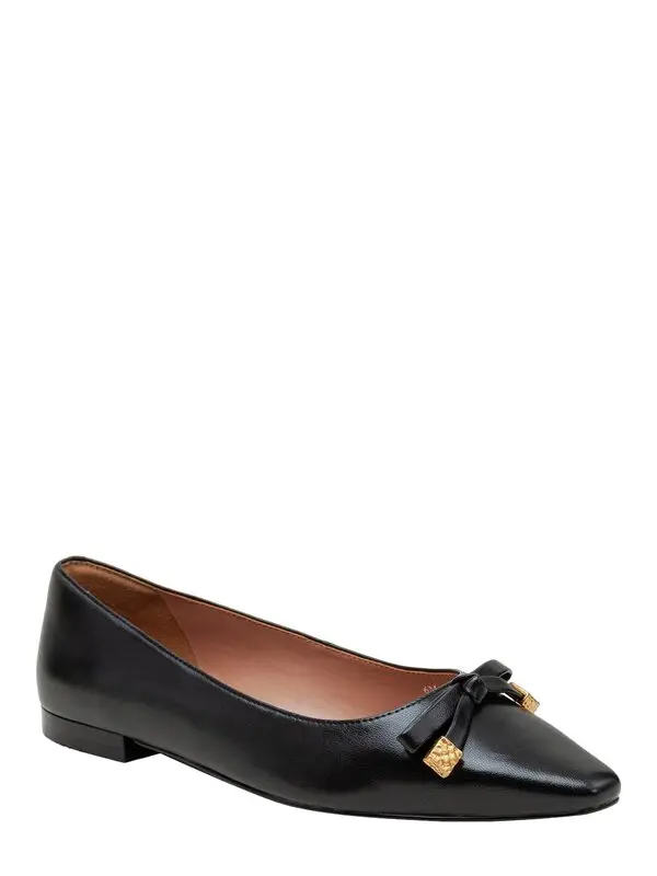 Linea Paolo Nicolis Leather Flats - Black
