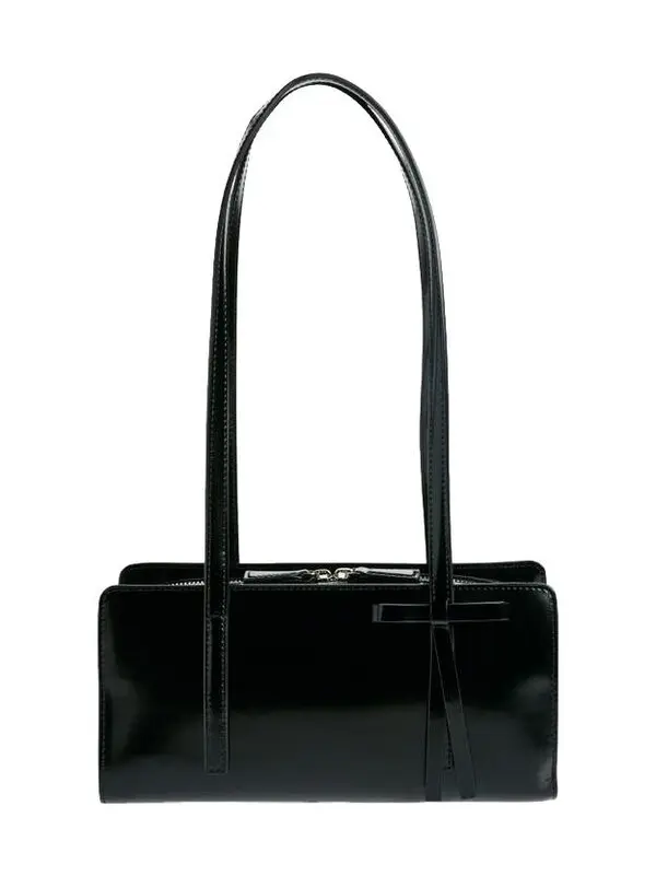 Sandy Liang Recital Patent Leather Shoulder Bag - Black
