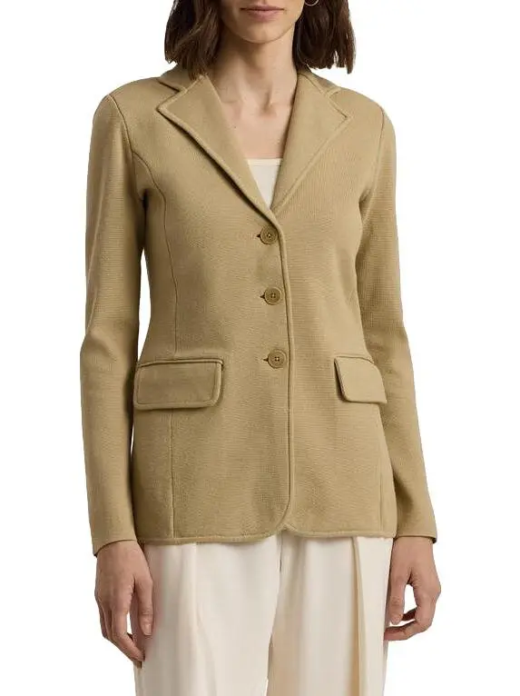 Ralph Lauren Combed Cotton-blend Blazer - Birch Tan