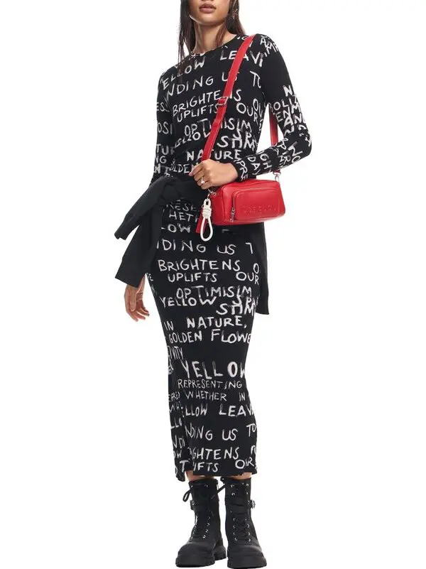 Desigual Hesian Long Sleeve Maxi Dress - Black