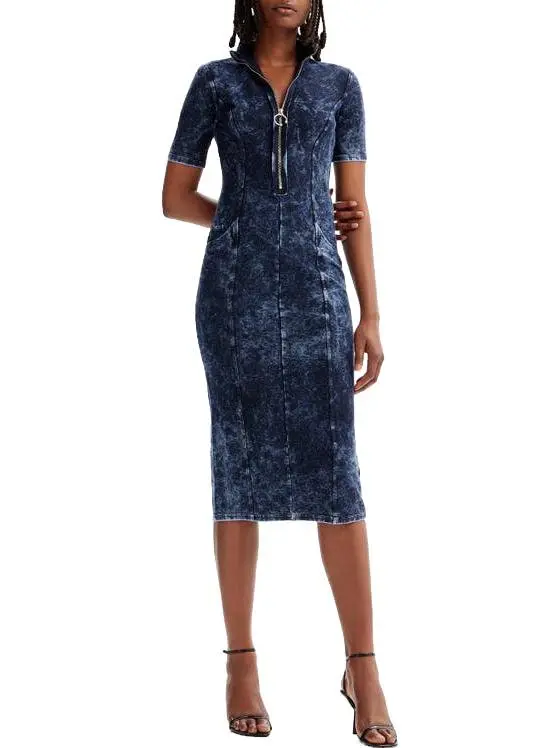 Desigual Zip-up Denim Dress - Blue