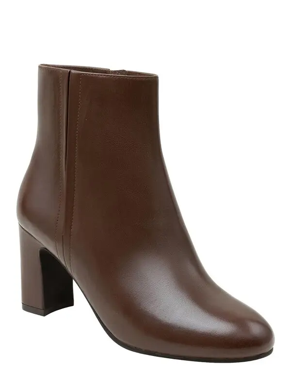 Linea Paolo Wylda Ankle Booties - Chocolate Brown