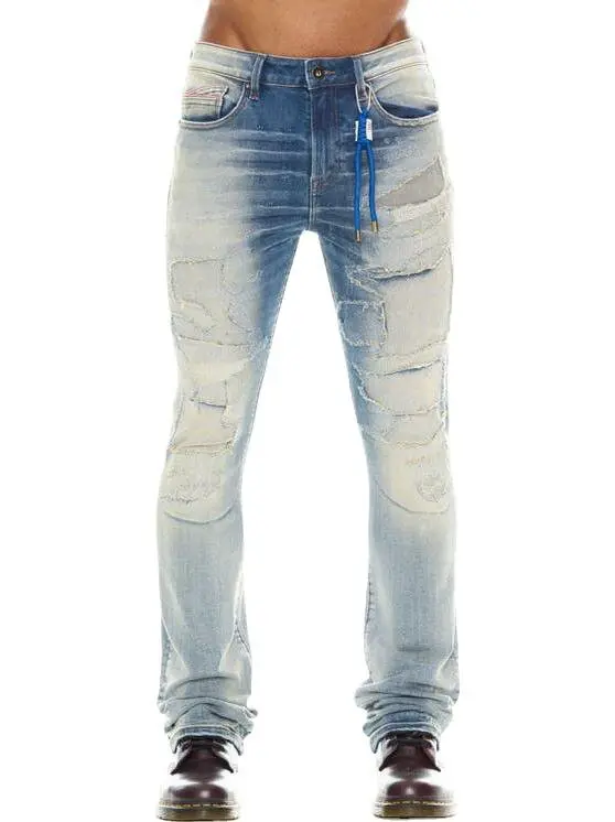 CULT OF INDIVIDUALITY Lenny Rip & Repair Bootcut Jeans - Luca