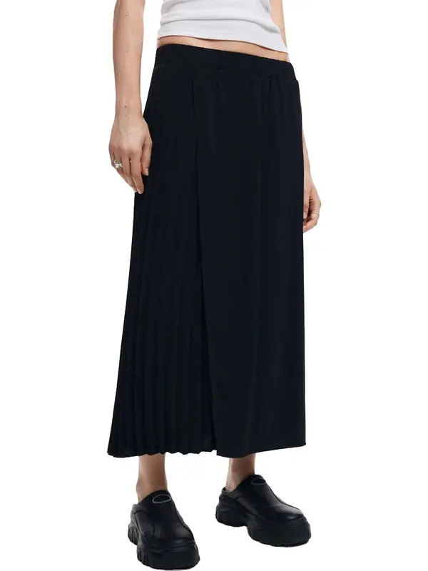 Desigual Relaxed Pleated Skirt - Black