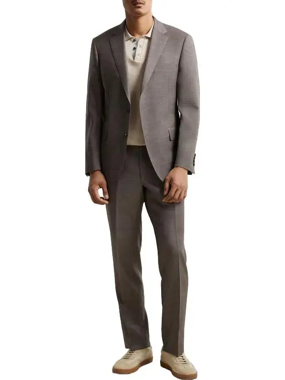 Samuelsohn Wool Sharkskin Suit - Tan