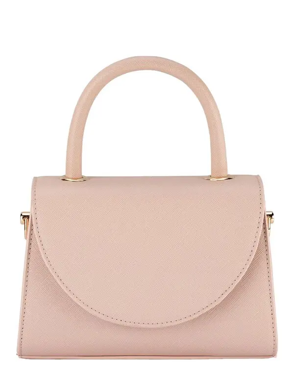 OLGA BERG Sasha Faux Leather Top Handle Bag - Blush