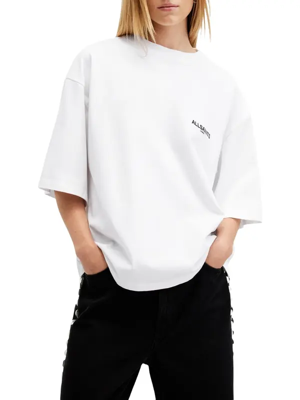 ALLSAINTS Guardian Amelie Oversize Graphic T-shirt - White