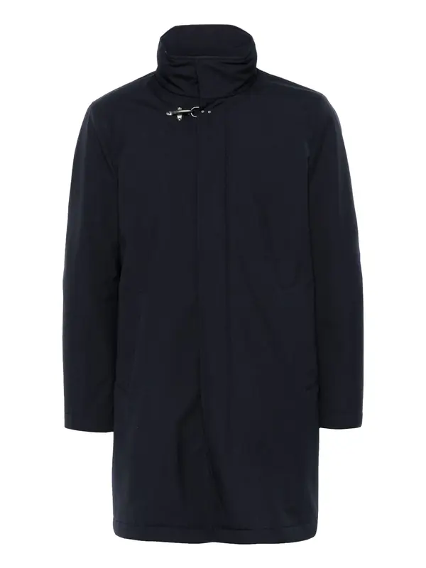 FAY Gancini-buckle Coat - Blue