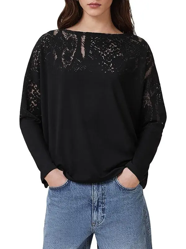 ALLSAINTS Rita Snake Tee - Black