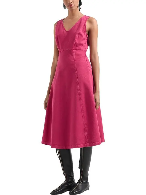 Emporio Armani Sleeveless Midi Dress - Raspberry