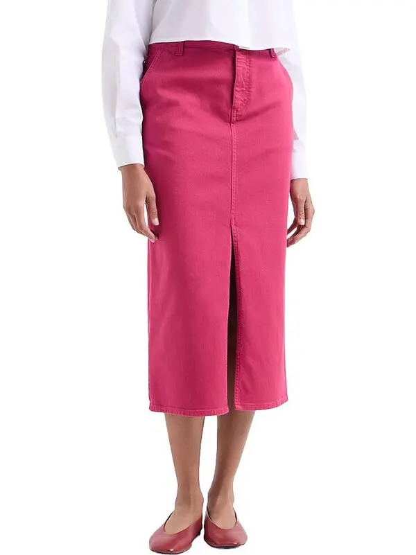 Emporio Armani Denim Midi Skirt - Raspberry