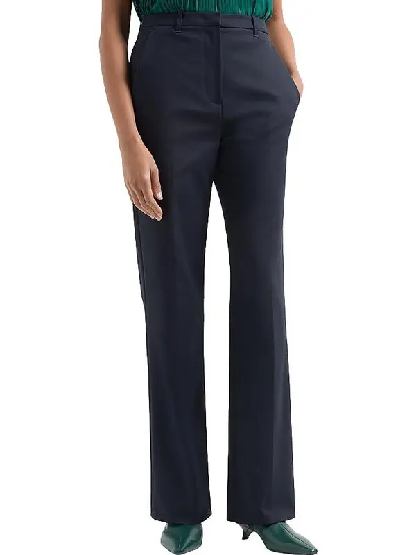 Emporio Armani Flare Leg Pants - Navy