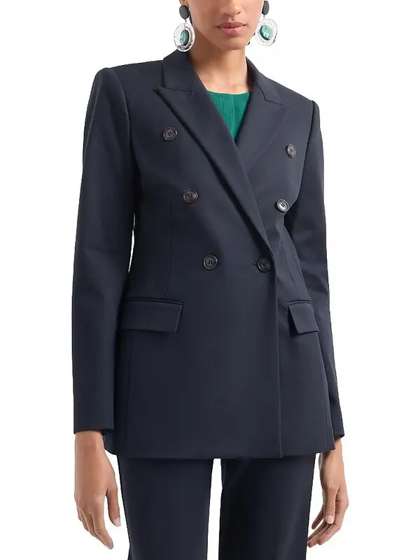 Emporio Armani Double Breasted Blazer - Navy Blue