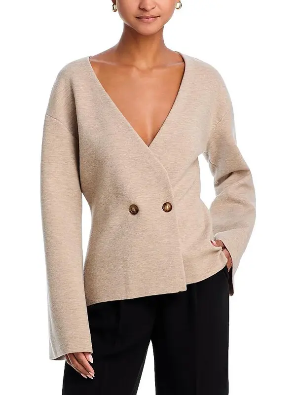 Rag & Bone Lori Wool-blend Cardigan - Oatmeal