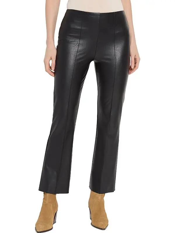 Lyssé Faux Leather Ankle Pants - Black