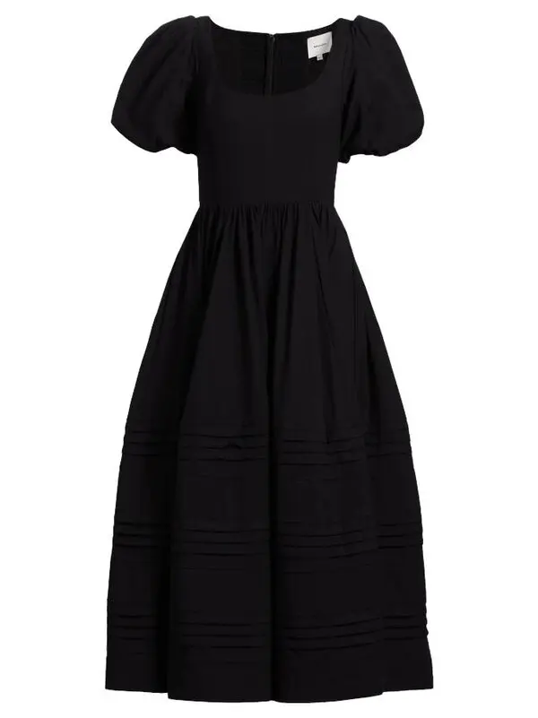 REFORMATION Everlyn Cotton Midi-dress - Black
