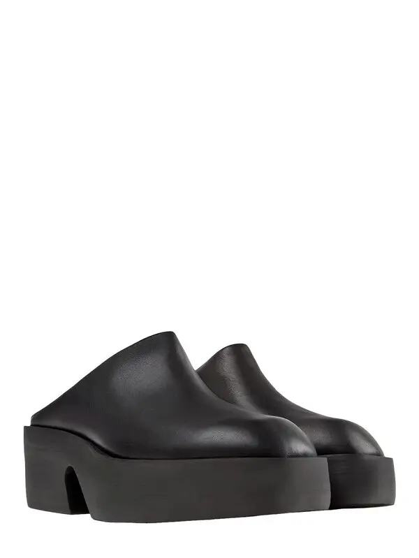 Camper Billie Platform Clog - Black