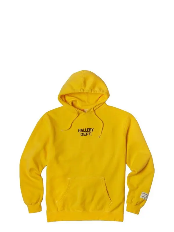 GALLERY DEPT. Centered Logo Hoodie - Yellow
