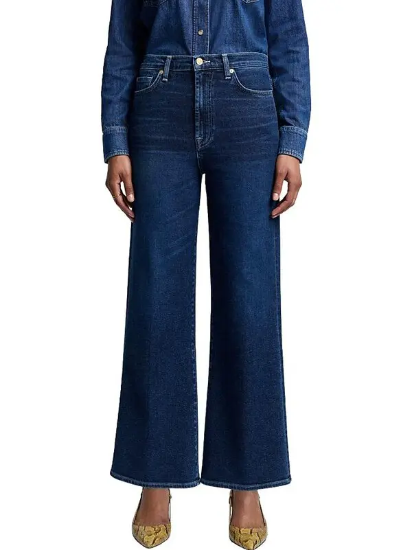 7 For All Mankind Ultra High Rise Wide Leg Jeans - Sea Level