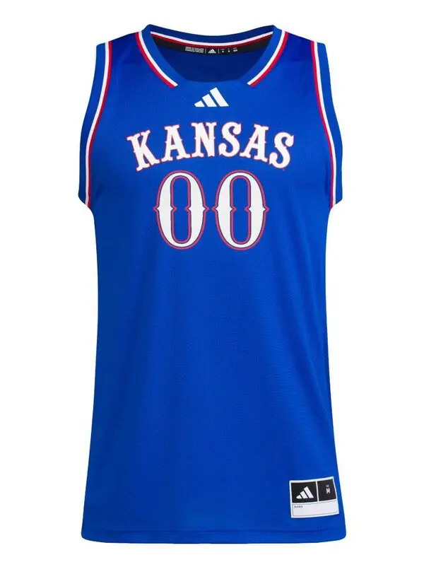 Adidas Kansas Jayhawks Away Swingman Jersey - Royal Blue / White